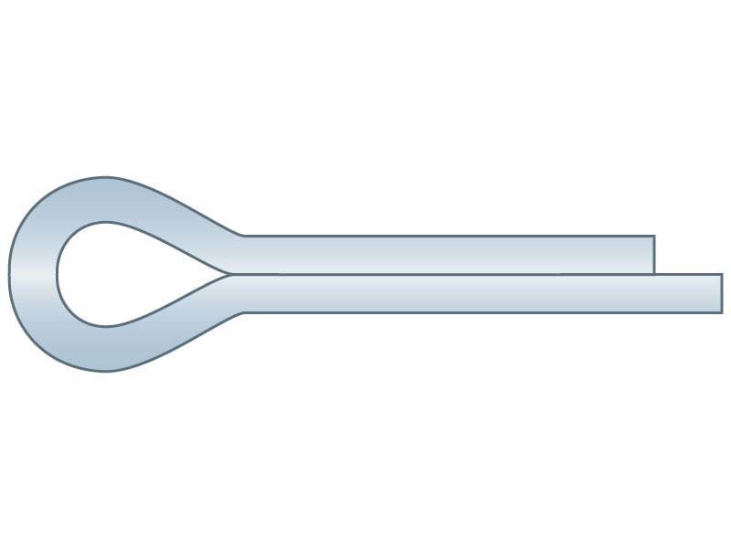 Cotter Pin M10 x 140 Carbon Steel Zinc Clear DIN 94