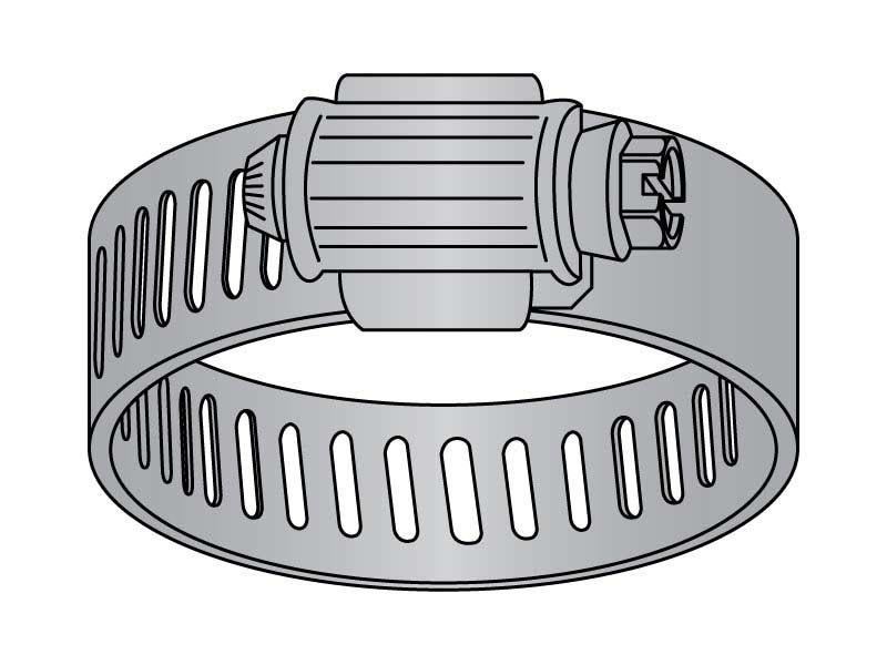 Hose Clamp Worm Gear GP SAE #28 Stainless Steel Band