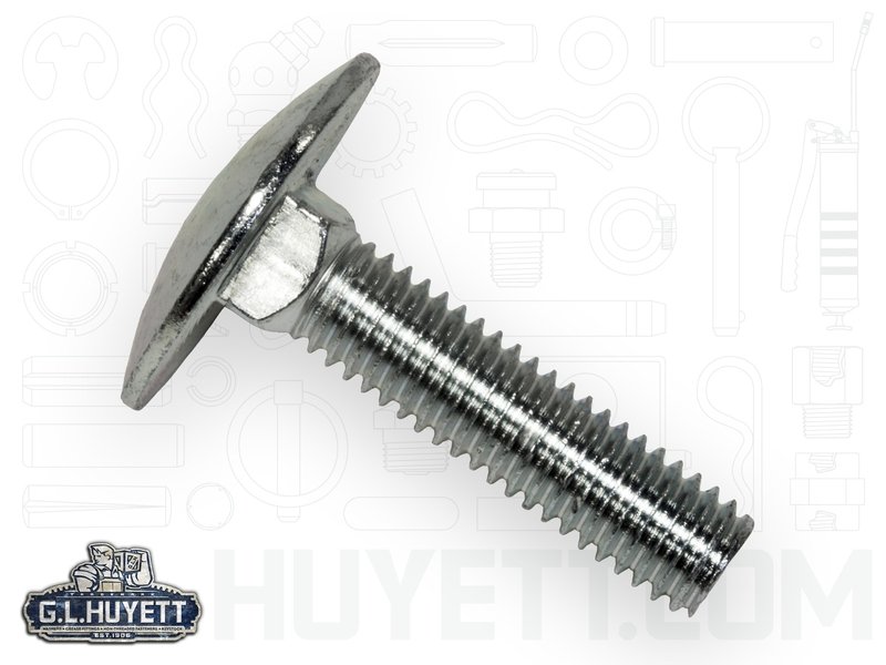 Step Bolt Oval Head 3/8x1-5/8 ASTM A307 Z3