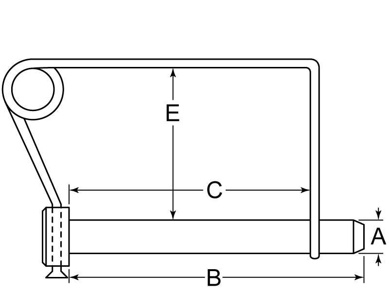 Snap Safety Pin Coil Tension 1/4 x 3 LD Steel ZC