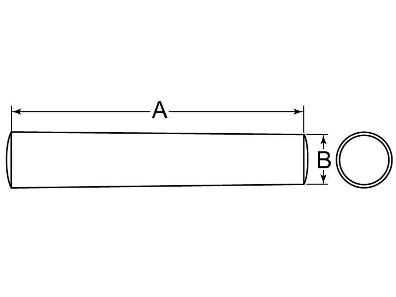 Taper Pin 3 mm x 90 mm Carbon Steel Type B DIN 1
