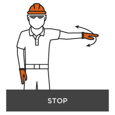 stop hand signals